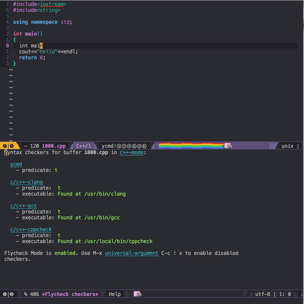 Flycheck如何设置? Spacemacs Emacs China