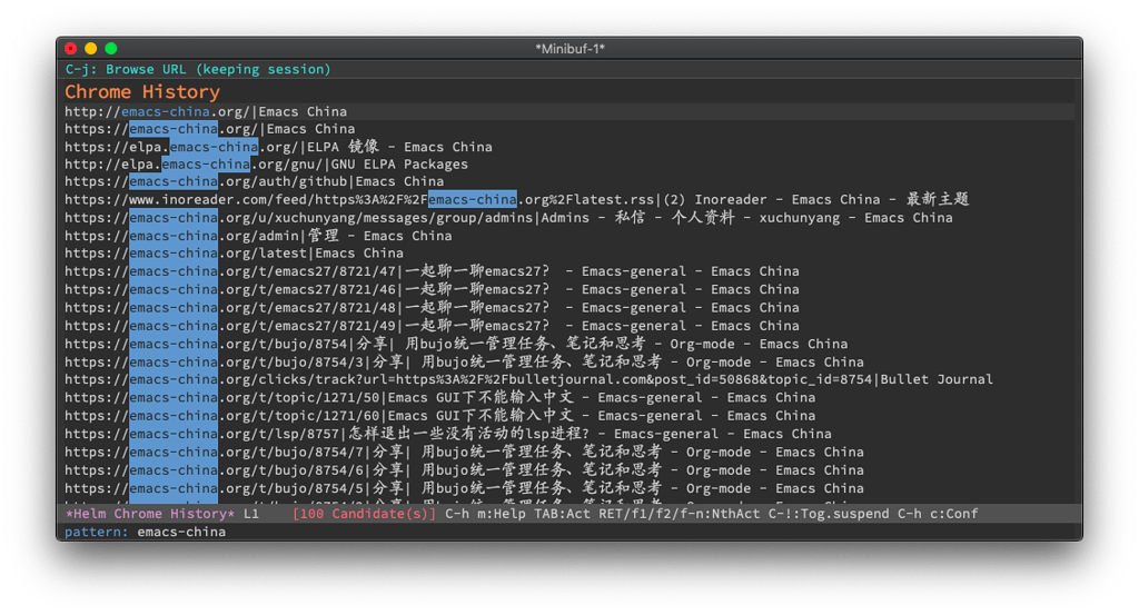 使用 Helm 搜索 Chrome 历史记录 - Emacs-general - Emacs China