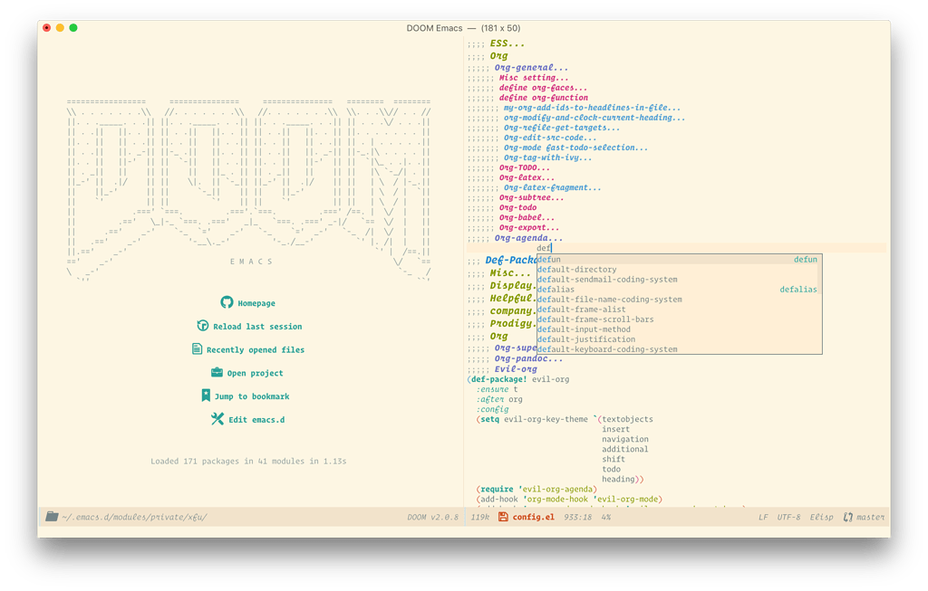 从spacemacs迁移到DOOM；company-childframe by @tumashu - Emacs-general - Emacs China