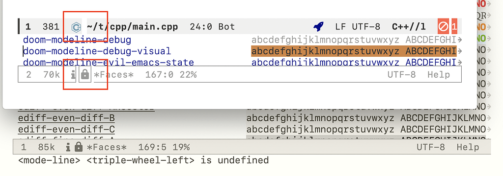 【已解决】求教关于doom Modeline相关face的问题(自定义theme的bug,非doom Modeline) Emacs General Emacs China