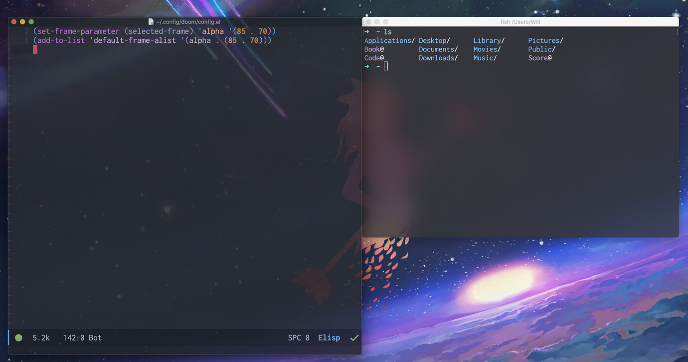 Emacs Mac Port 毛玻璃背景 Emacs General Emacs China