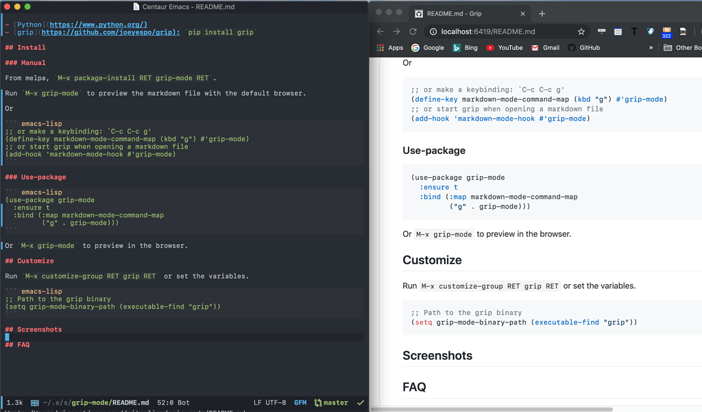 Markdownorg 实时预览插件：grip Mode Emacs General Emacs China 