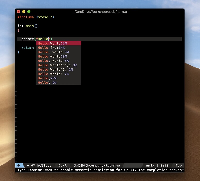 TabNine太赞了，分享一个Spacemacs配置TabNine Layer的方法 - Spacemacs - Emacs China