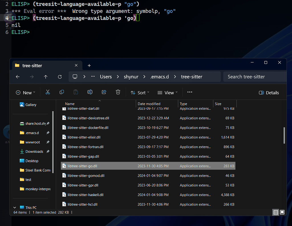 求助: 未找到 libtree-sitter-lang.dll - Emacs-general - Emacs China