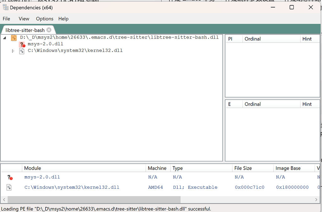 可能会碰到的在 Windows 下通过 msys2 编译的 tree-sitter parser 无法被 emacs 加载的问题及其解决方法 ...