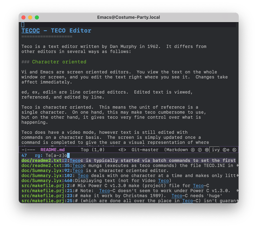 如何在spacemacs 中发起基于ripgrep的正则表达式搜索 - Emacs-general - Emacs China