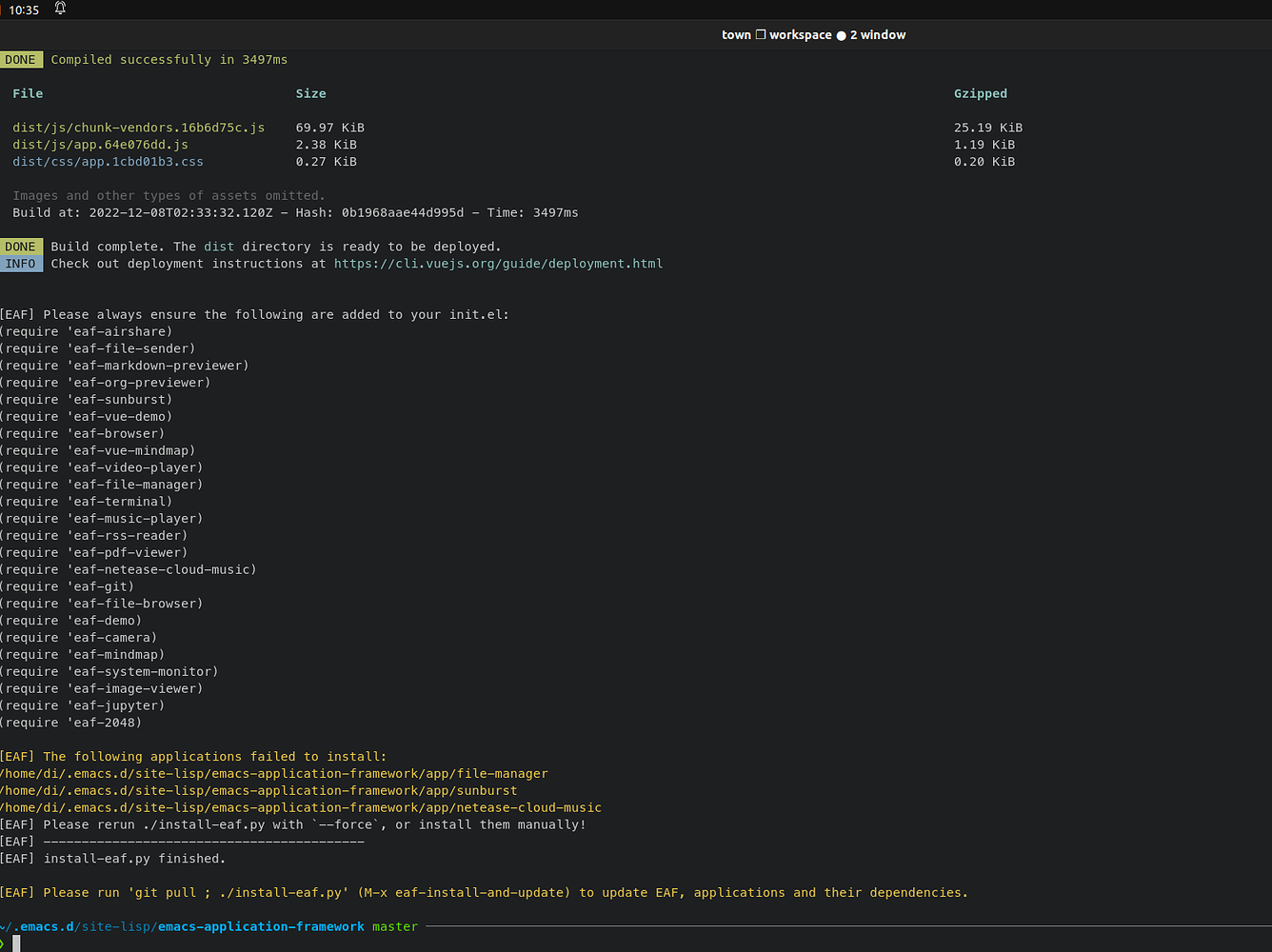eaf安装成功后，M-x 找不到eaf命令 - Emacs-general - Emacs China