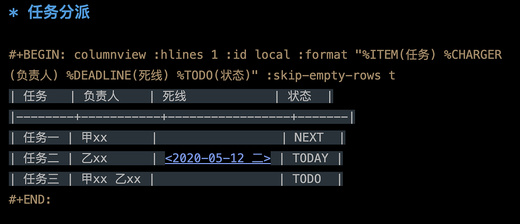 请教如何令 Org Mode 的 Dynamic Block 展示表格 Org Mode Emacs China 0846