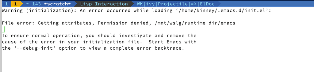 求助：WSL2 下 GUI emacs 权限问题 - Emacs-general - Emacs China