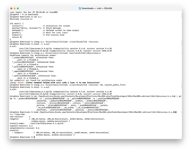 有坛友知道如何在 macOS 上绕过 XCode 的 tbd 链接 C 库吗 - 闲聊灌水 - Emacs China