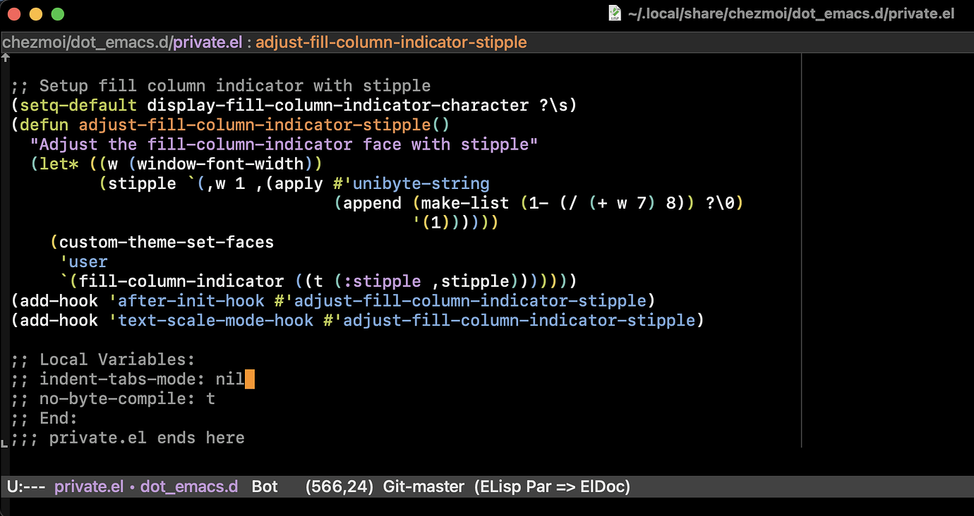 【分享】通过stipple使用实线显示行长度标记（fill-column-indicator） - Emacs-general - Emacs ...