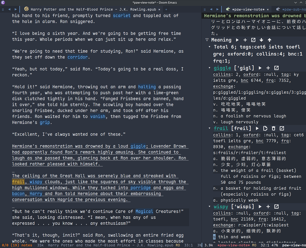 GitHub - chenyanming/paw: Emacs Annotation and Language Learning tool.