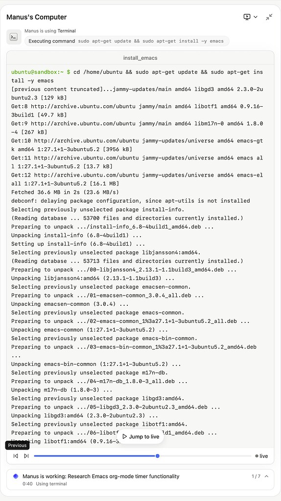 （尝鲜）用 manus.im 来开发 emacs 小功能 - 闲聊灌水 - Emacs China