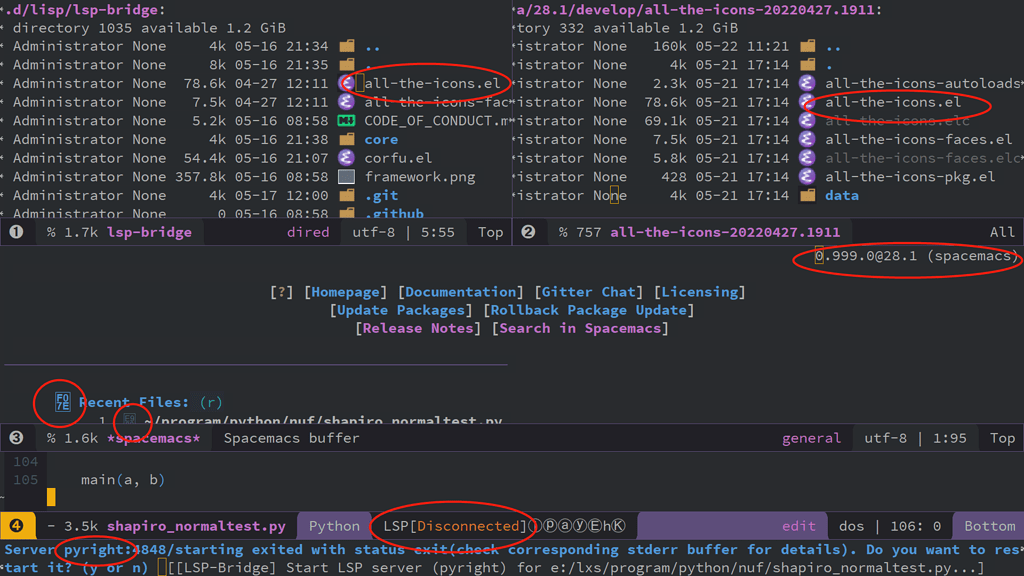 请问我的pyright为什么安装失败，lsp-bridge可以换成调用pylsp吗？ - Spacemacs - Emacs China