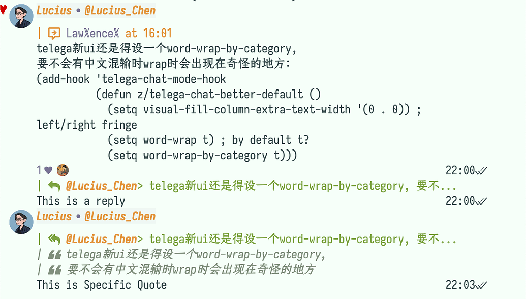 （分享）telega 的一些自定义 - Emacs-general - Emacs China