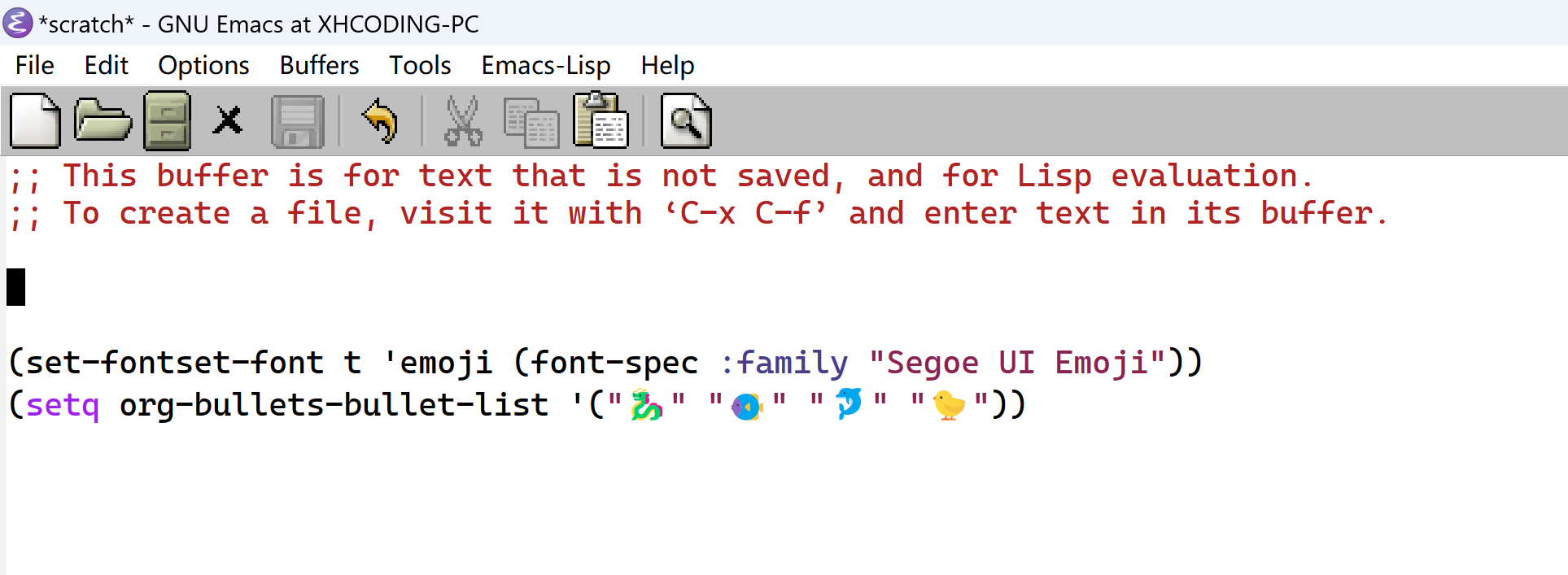 Emacs 31 在 Windows 上支持颜色字体了 - Emacs-general - Emacs China