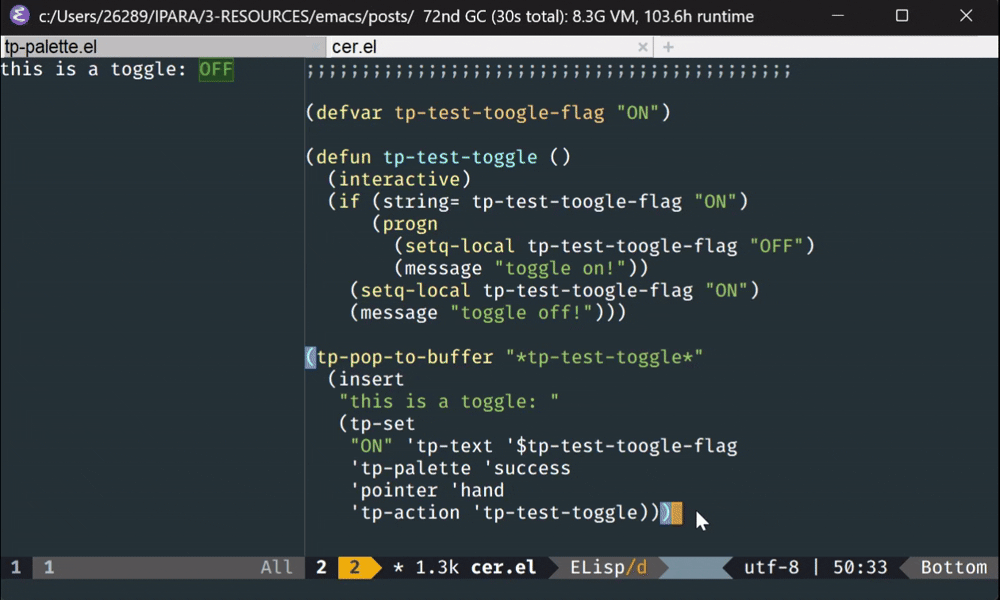[更新]: tp.el 自定义文本属性，调色盘 和 响应式文本 - Emacs-general - Emacs China
